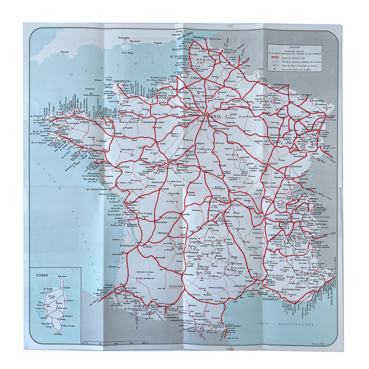 1958 SNCF Map of France – Sukie