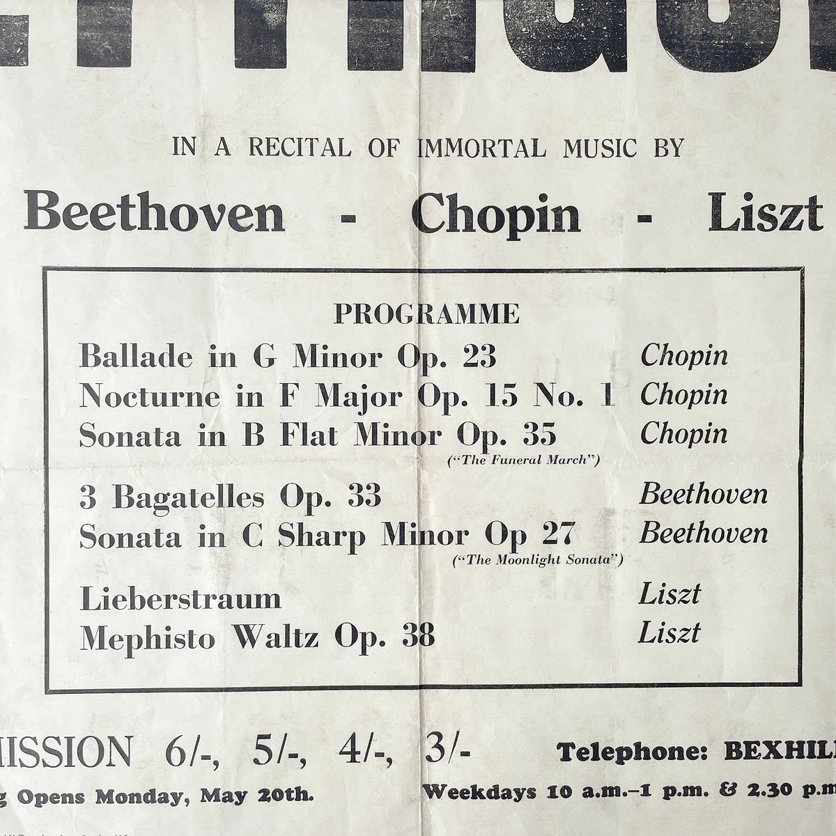 Original Letterpress Printed Poster – Clive Lythgoe Circa 1960s – Sukie